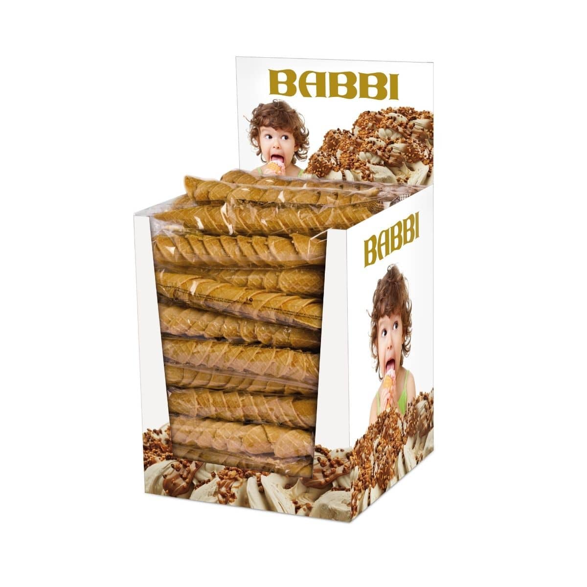 Babbi Cones - Rolled Sugar Cone - Mini with POS Display Box - The ...